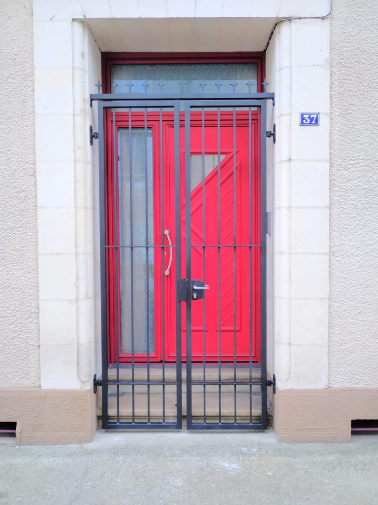 Défense de porte d'entrée - VINCENT GATINEAU - Ferronnier d'Art